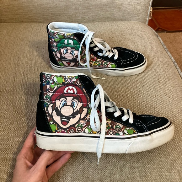 Vans | Shoes | Vans Mario And Luigi Mario Bros High Top Sneakers | Poshmark